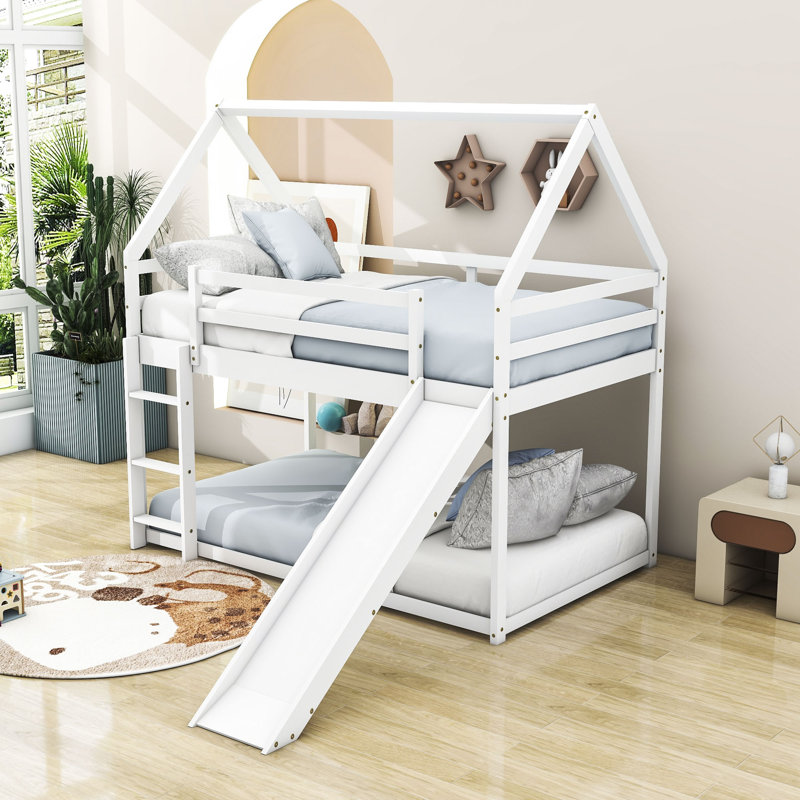 White twin bunk bed with trundle store